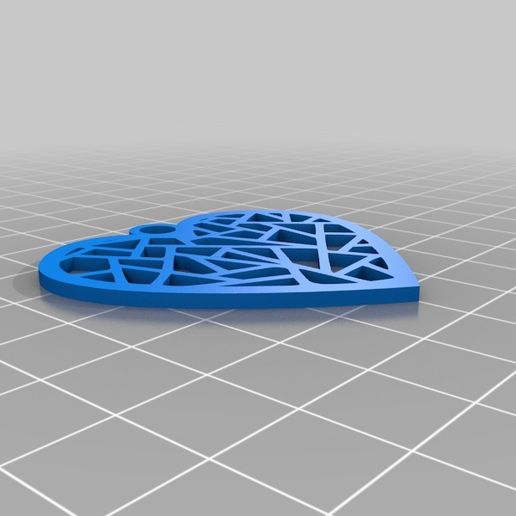 Free 3D file Heart Mesh Pendant 💜 ・Model to download and 3D print・Cults