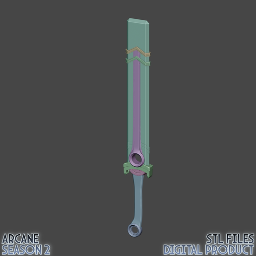 🗡️ Ekko Cosplay Sword Arcane League of Legends・ 3D File for 3D printing ...