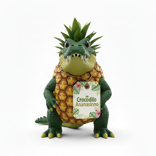🧟 Crocodillo Ananasinno・ STL File for 3D printing・Cults