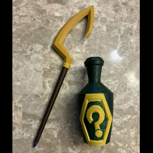 🦯 Sly Cooper Cane Pen and Clue Bottle・ 3D File for ・Cults