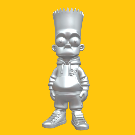 🦊 Bart Simpson Urban Vibes - Urban Street Style・ STL File for 3D ...