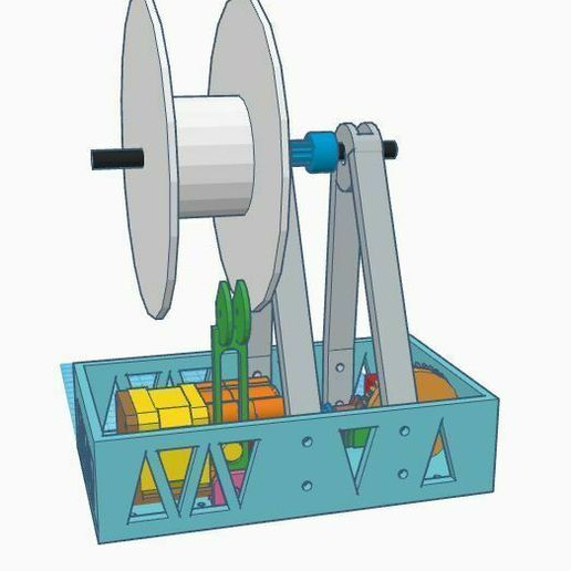 🪢 Compact filament spool winder MK2・Free STL File for ・Cults