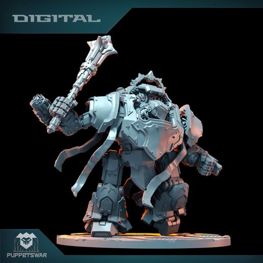 🎲 Exorcists Battlewalker [Knight]・ 3D File for 3D printing・Cults
