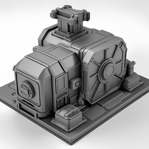 🎲 Sci-Fi Power Generator – 3D Printable Industrial Energy Prop・ STL ...