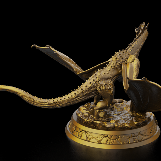 🏠 Sunfyre the golden- House of the dragons・ STL File for 3D printing・Cults