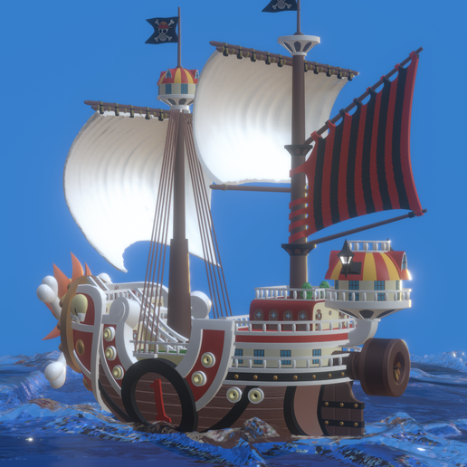 🚢 One Piece - Ship Thousand Sunny・ STL File for 3D printing・Cults