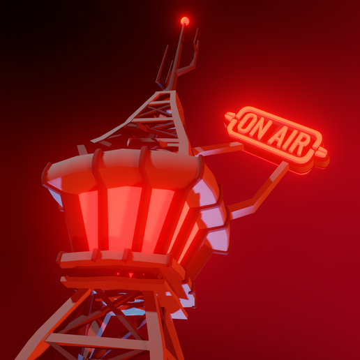 📻 Alastor's Radio Tower - Hazbin Hotel・ STL File for 3D printing・Cults