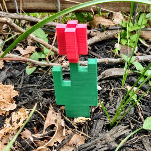 💐 Tulipanes de Minecraft・Archivo 3D Gratis para ・Cults