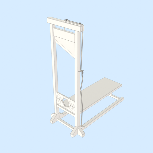 3D file Guillotine Low poly 3D Model 🔧 ・Template to download and 3D ...