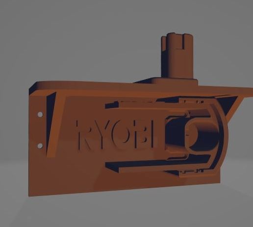 🔋 Ryobi Tool Mount & Battery Holder・ STL File for ・Cults