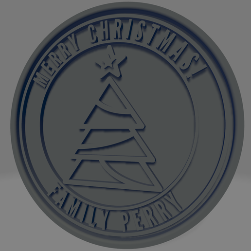 STL file The Perry Family’s Personalized Christmas Coaster - Festive ...