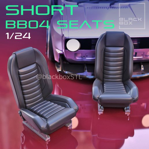 💺 Short Seat BB04 FOR DIECAST AND MODELKITS 1-24th・ 3D File for ・Cults