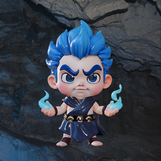 👾 Hades Chibi - God of the Underworld in Kawaii Version・ STL File for 3D printing・Cults