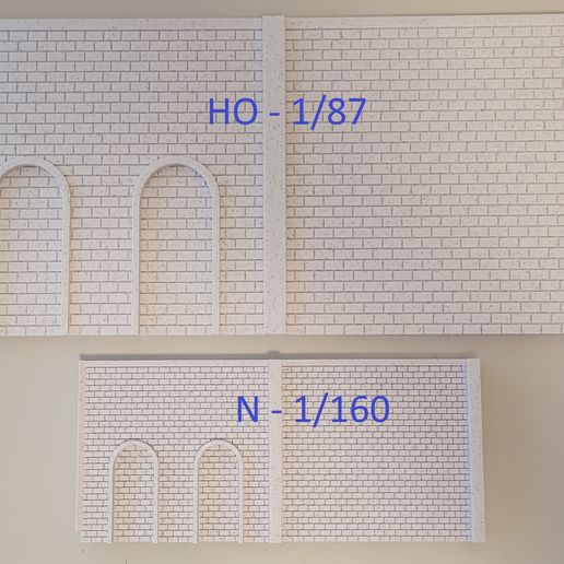 STL file HO / N stone walls, Decorative retaining wall 🌉 ・3D print ...