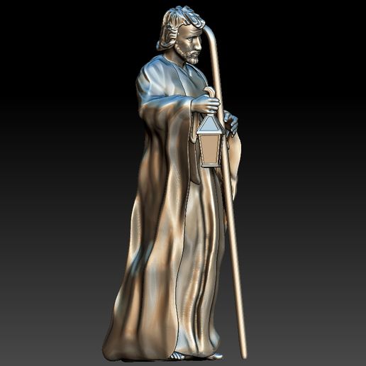 STL file Nativity Crib figures 3D print model HOLY FAMILY STATUE 🎄 (OBJ ...