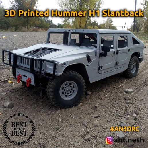 3D file 3D PRINTED RC CAR HUMMER H1 SLANTBACK BODY BY AN3DRC 🚗 ・3D ...