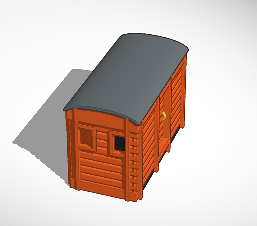 STL file 1:76/009 Welsh Highland Heritage Railway 4 wheeled goods brake ...