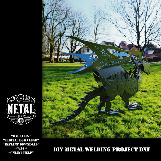 🐉 Metal Diy Dragon Firepit dxf files for plasma cutting cnc・ 3D File ...
