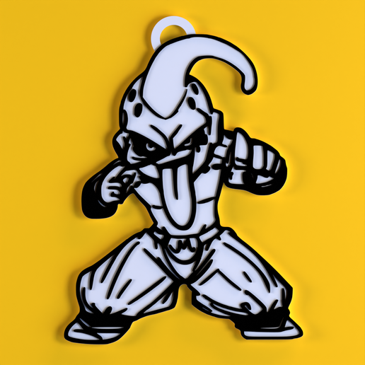 🗝️ anime keychain Majin Buu - Dragon Ball Z keychains・ STL File for 3D ...