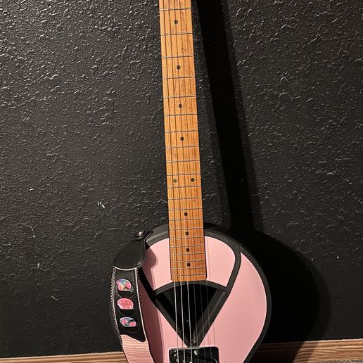 3D printable Cancer Ribbon Electric Guitar Hopecaster • made with ...