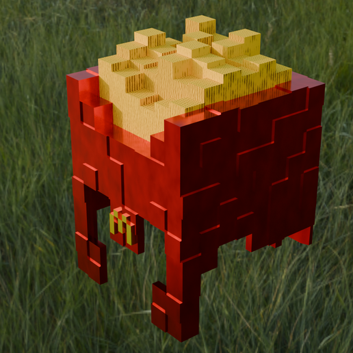 🪖 MC Minecraft Helmet・ STL File for 3D printing・Cults