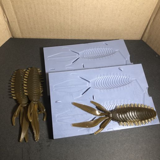 🎣 Waterbug Soft Plastic Injection Mold Multicavity・ STL File for 3D ...