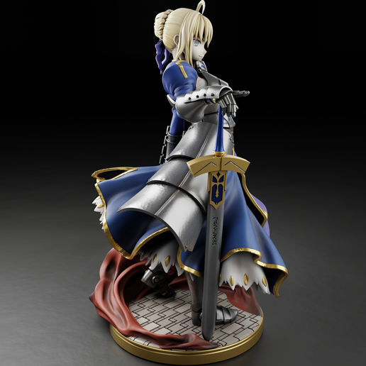 🧸 Arthuria Pendragon Saber - Fate・ 3D File for 3D printing・Cults
