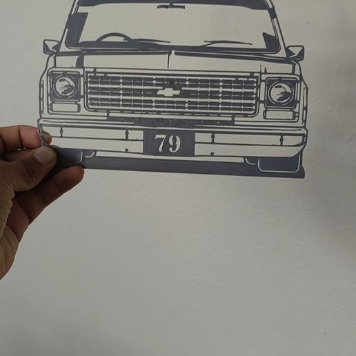 🟪 Introducing the Chevy '79 Square Body 3D Printed Wall Art・ STL File ...