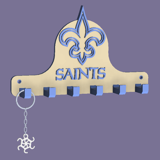 STL file New Orleans Saints NFL KEYS HOLDER WALL 🆕 ・3D printable model ...