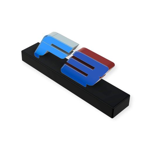 🚩 F3 Standing Logo 3D Print Display・ OBJ File for 3D printing・Cults