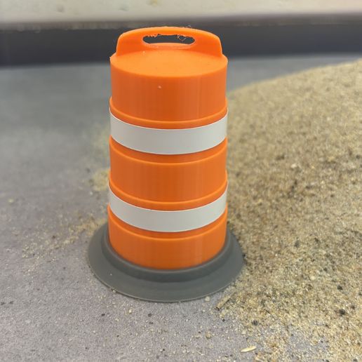 🚧 US Road Construction Traffic Barrel 1/14・ STL File for 3D printing・Cults