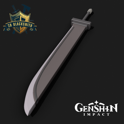 STL file Genshin Impact old merc's pal Sword Prop ( 1/1 Scale ) 👴 ・3D ...