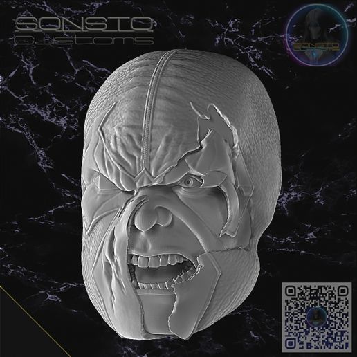 👾 Bane Battle Damaged Head・ 3D File for 3D printing・Cults