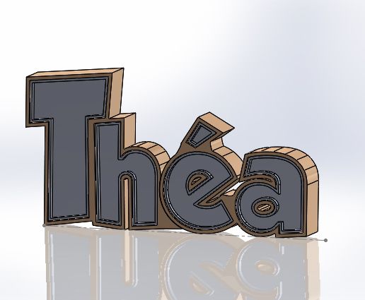 STL file Théa , LUMINOUS FIRST NAME, LIGHTING LED, NAME SIGN 🔦 ・3D ...