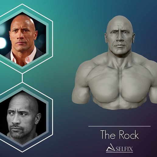 arquivo STL Modelo de impresión 3D de The Rock 🪨 (OBJ)・modelo para ...