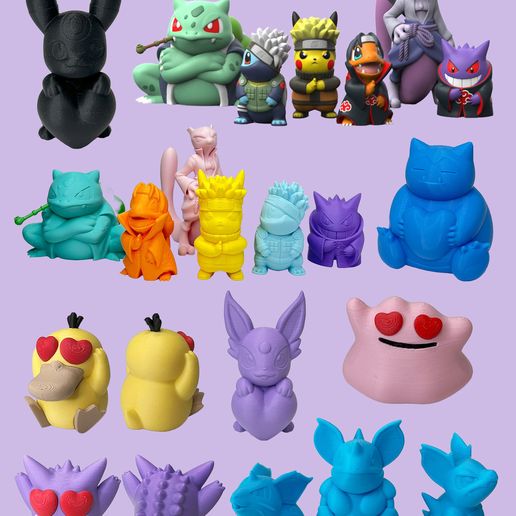 🐉 Golden Pack - 600++ Pokemon models in this pack.・ 3D File for 3D ...