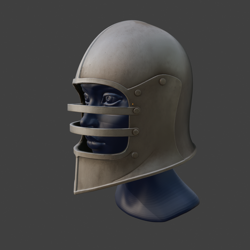 🪖 Barred Helmet・ STL File for 3D printing・Cults