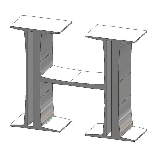 🧑‍🎨 H Castellar Face Font Letter・Archivo STL para Impresión 3D・Cults
