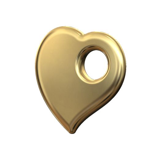 💜 Puffy heart pendant and charm 3D print model・ STL File for ・Cults