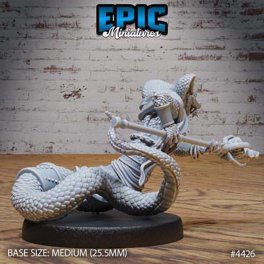3D file Cobra Folk Warrior Attack ‧ DnD Miniature ‧ Tabletop Miniatures ...