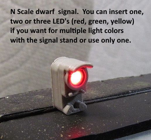 👽 N Scale Railroad Dwarf Signals.....・Free 3D File for ・Cults