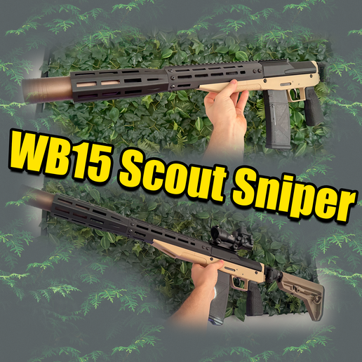 🔫 WB15 Scout Sniper（易于打印，所需硬件极少） MTW Gen2 套件・文件用于 STL 三维打印・Cults
