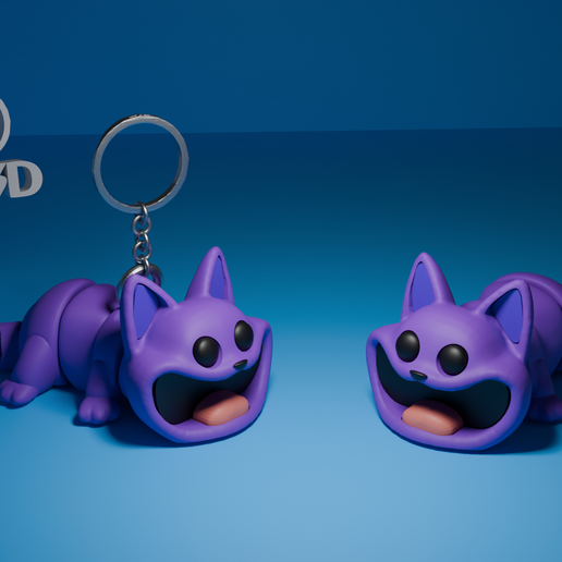 🗝️ CATNAP KEYRING・ STL File for 3D printing・Cults