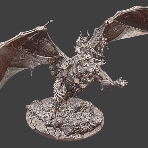 👹 Manticore with dark rider・ STL File for 3D printing・Cults