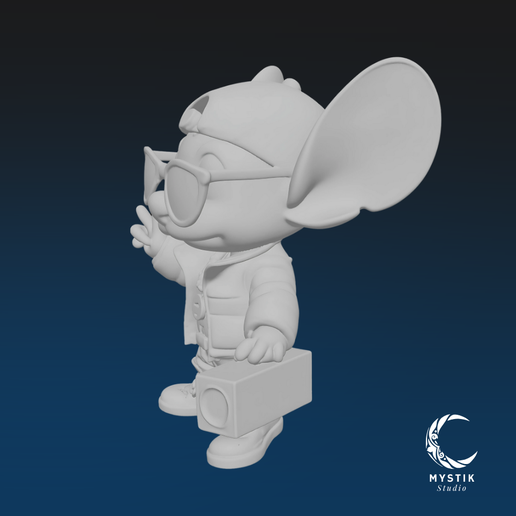 👾 Stitch Rapper Urban Vibes- Chibi Version with Flow and Urban Style ...