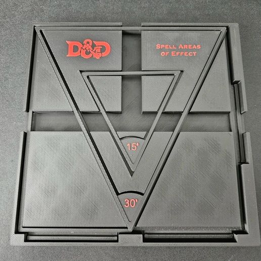 🎲 DnD 53° 60ft 30ft & 15ft Cone Spell Templates・ 3MF File for 3D ...