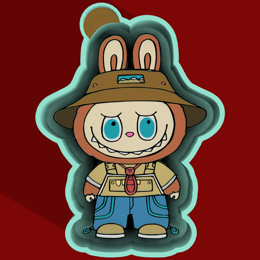 🐰🧭 Labubu the Scout – Freshie, Keychain, Resin & Candle Mold・ STL File ...