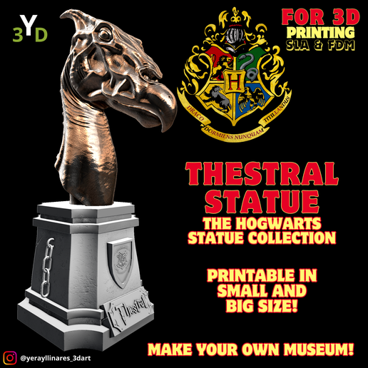 👤 Thestral Bust - Harry Potter Collection・ STL File for 3D printing・Cults