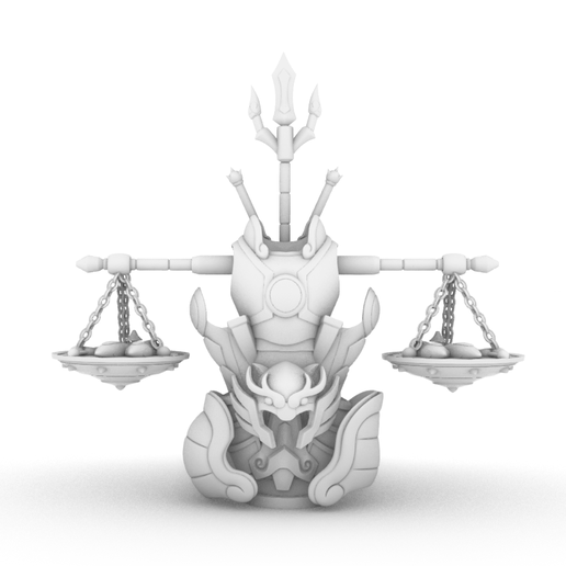 STL file Classic: Armadura de Libra / Libra cloth / armure de Balance ♎ ...