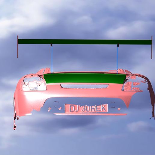 👽 MR 2 Spyder Ducktail Lip Spoiler・ STL File for 3D printing・Cults